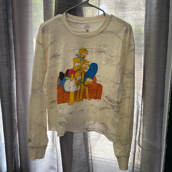 The Simpsons | Tops | The Simpsons Crop Top Womens Long Sleeve Shirt ...